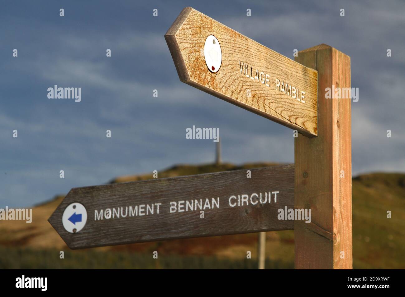 Straiton, Ayrshire, Scotland, UK. The walk and view form the Hunter ...