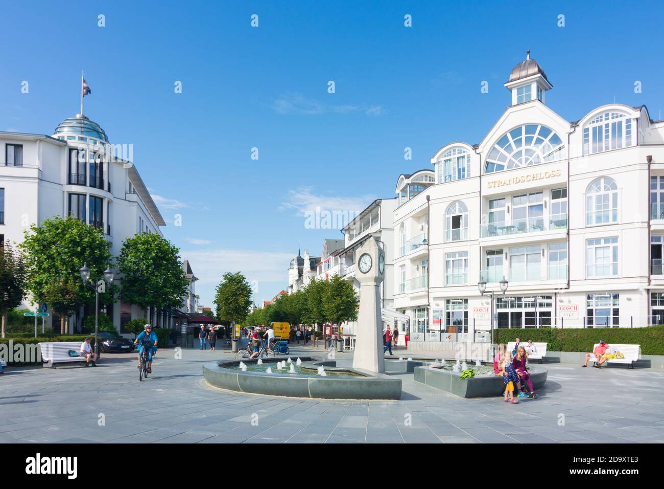 Binz: Typical Resort architecture at beach promenade, street ...