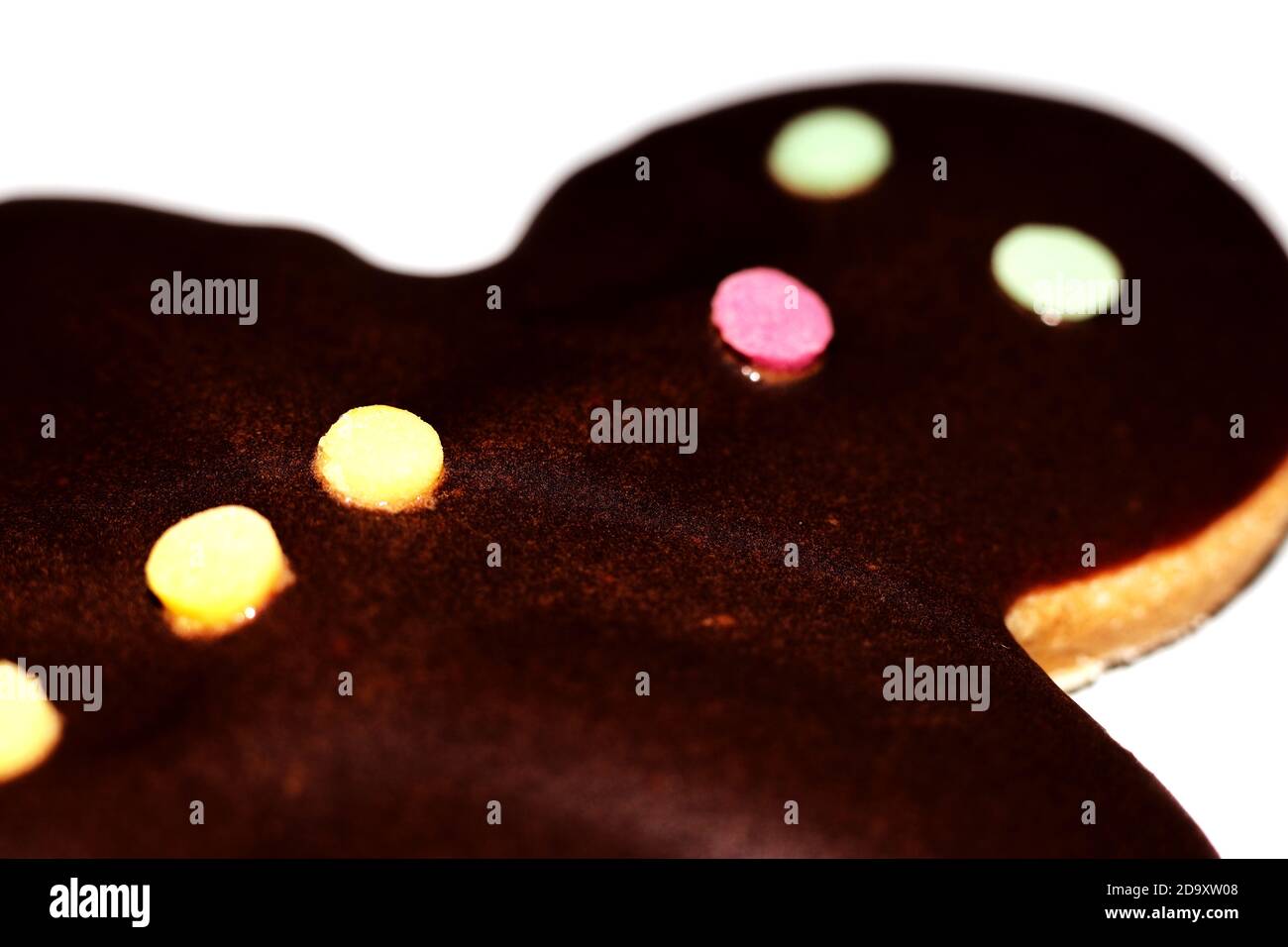 Christmas , chocolate gingerbread man - macro photography Stock Photo ...