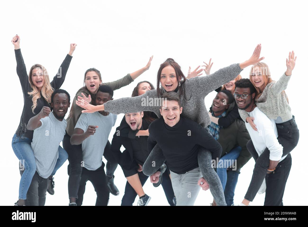Group of people laughing Cut Out Stock Images & Pictures - Alamy