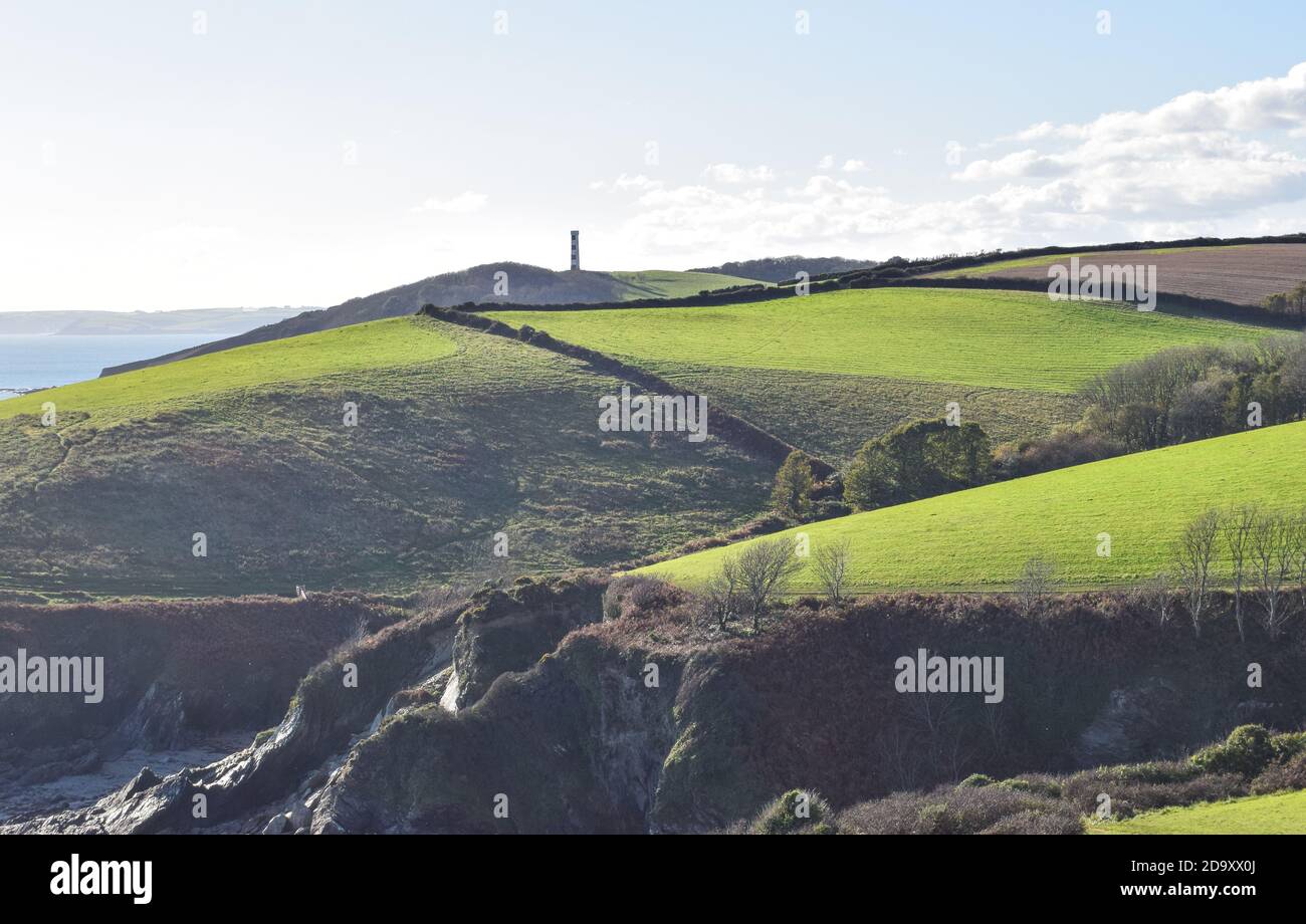 Gribben Head, Fowey 041120 Stock Photo - Alamy