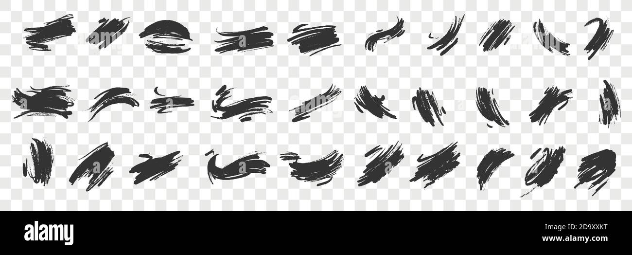 Brush hand scribbles doodle set Stock Vector Image & Art - Alamy