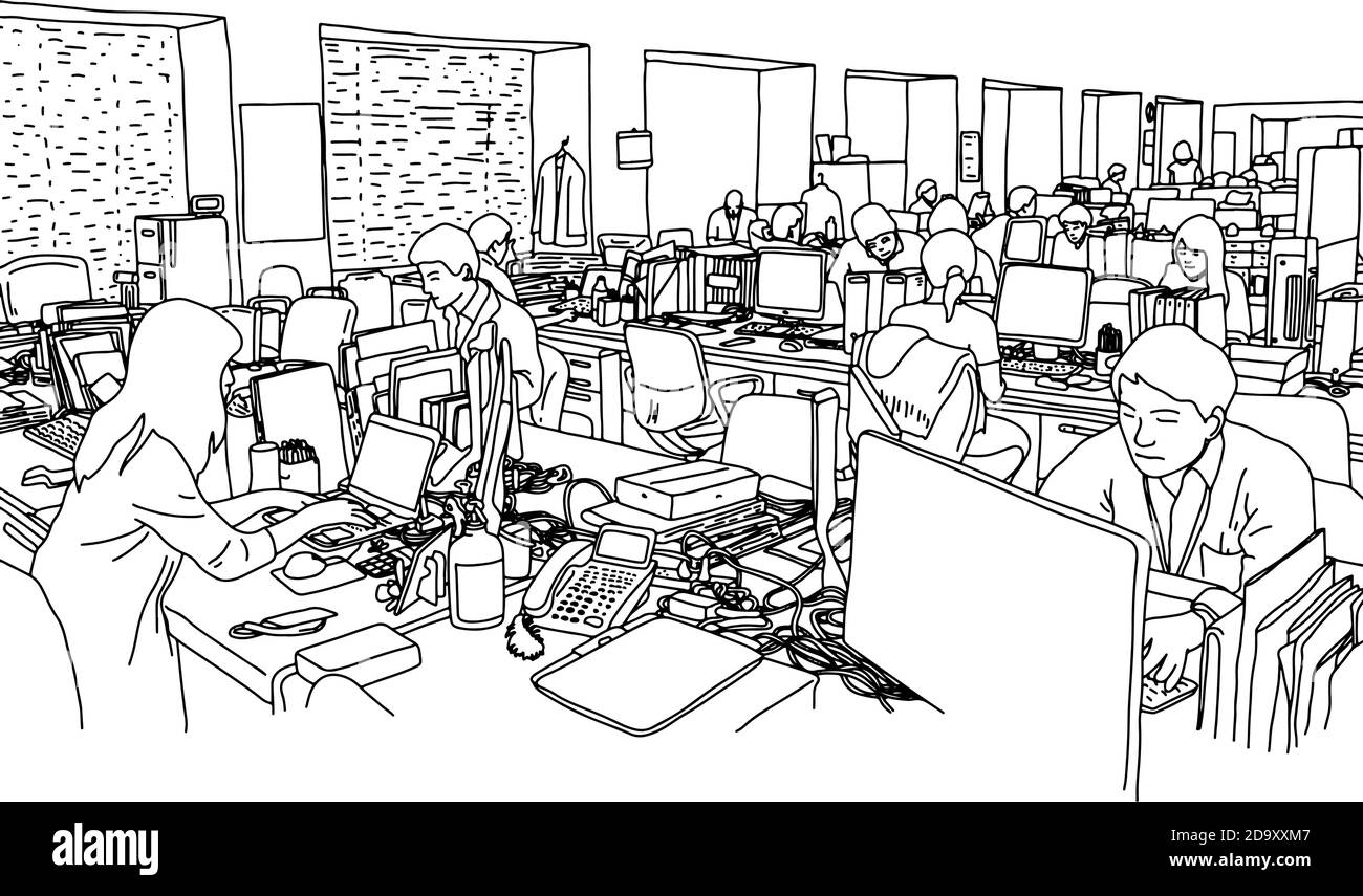 startup business people group working at modern office vector ...