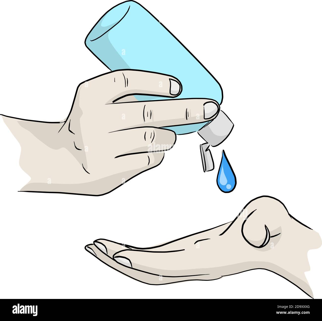 close-up hands using alcohol hand sanitizer gel dispenser to protect ...