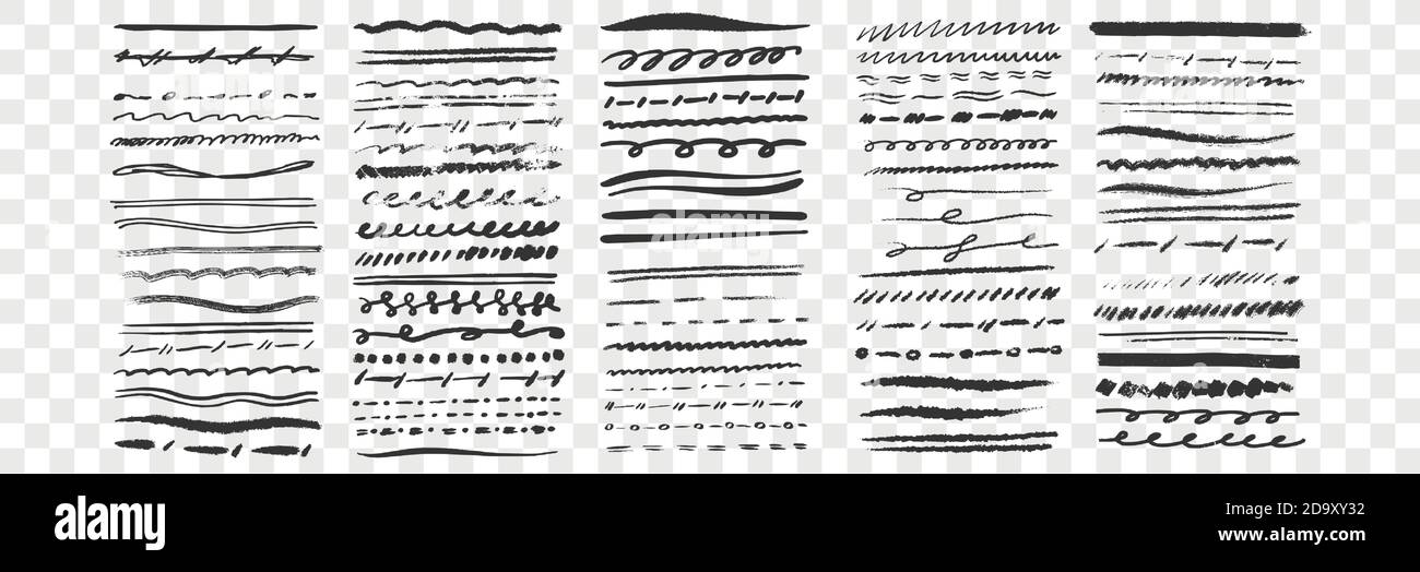 Hand drawn lines set collection Stock Vector Image & Art - Alamy