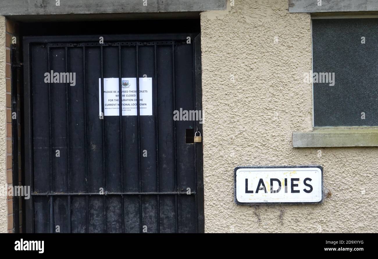The toilets in High Lea Park, New Mills, Derbyshire are closed during ...