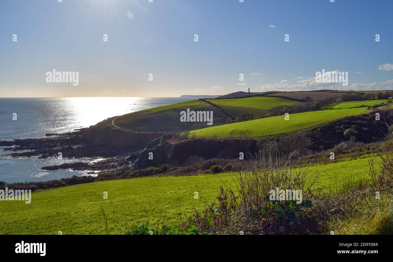 Gribben Head, Fowey 041120 Stock Photo - Alamy