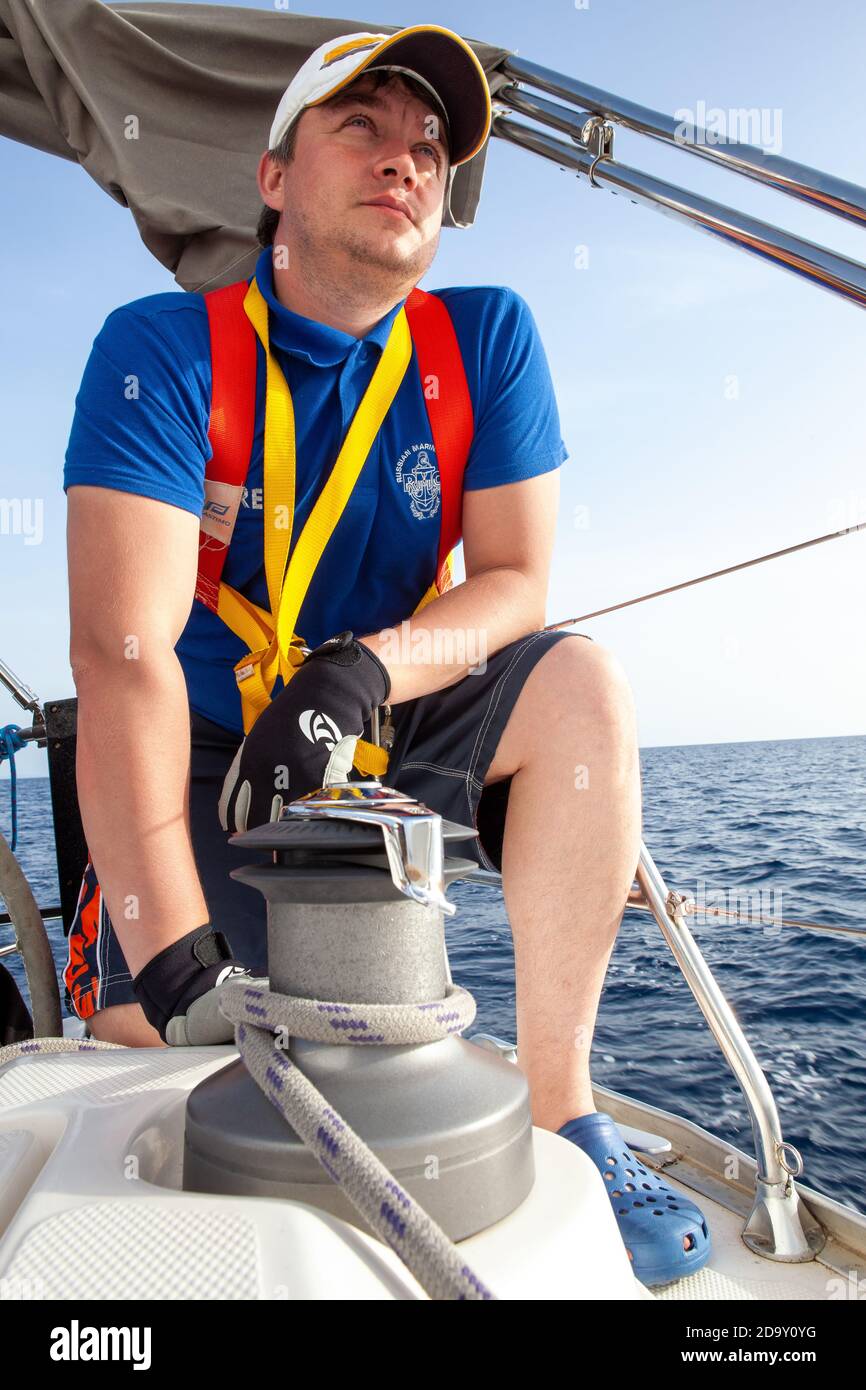 Captain riding boat hi-res stock photography and images - Alamy