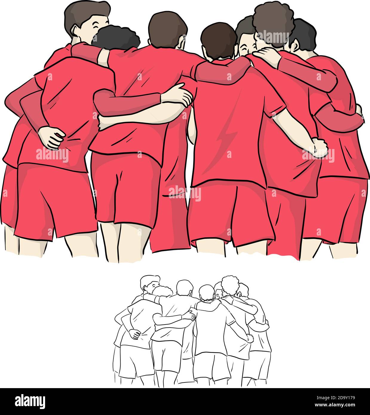 Football Team Huddle Clipart