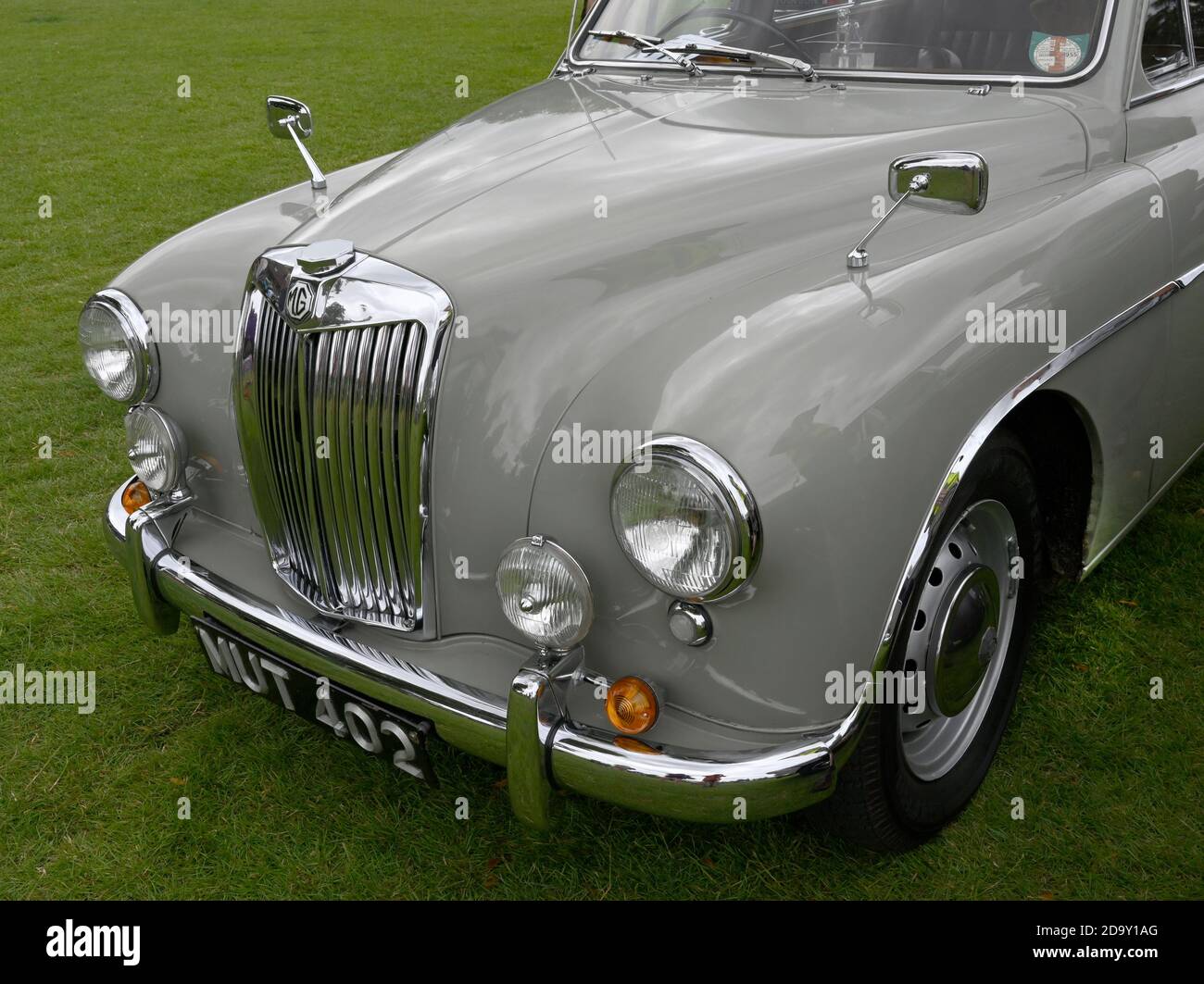 Bonnet and front of MG ZA Magnette a classic motor car Stock Photo - Alamy