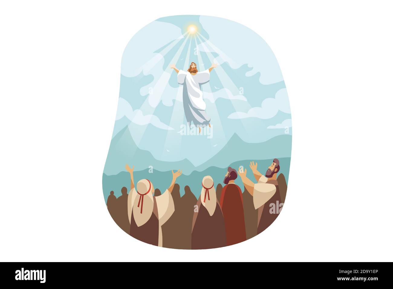 Ascension of Jesus Christ, Bible concept Stock Vector Image & Art - Alamy