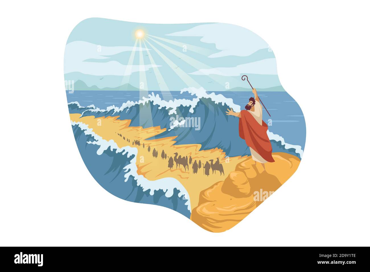 Moses red sea illustration hi-res stock photography and images - Alamy