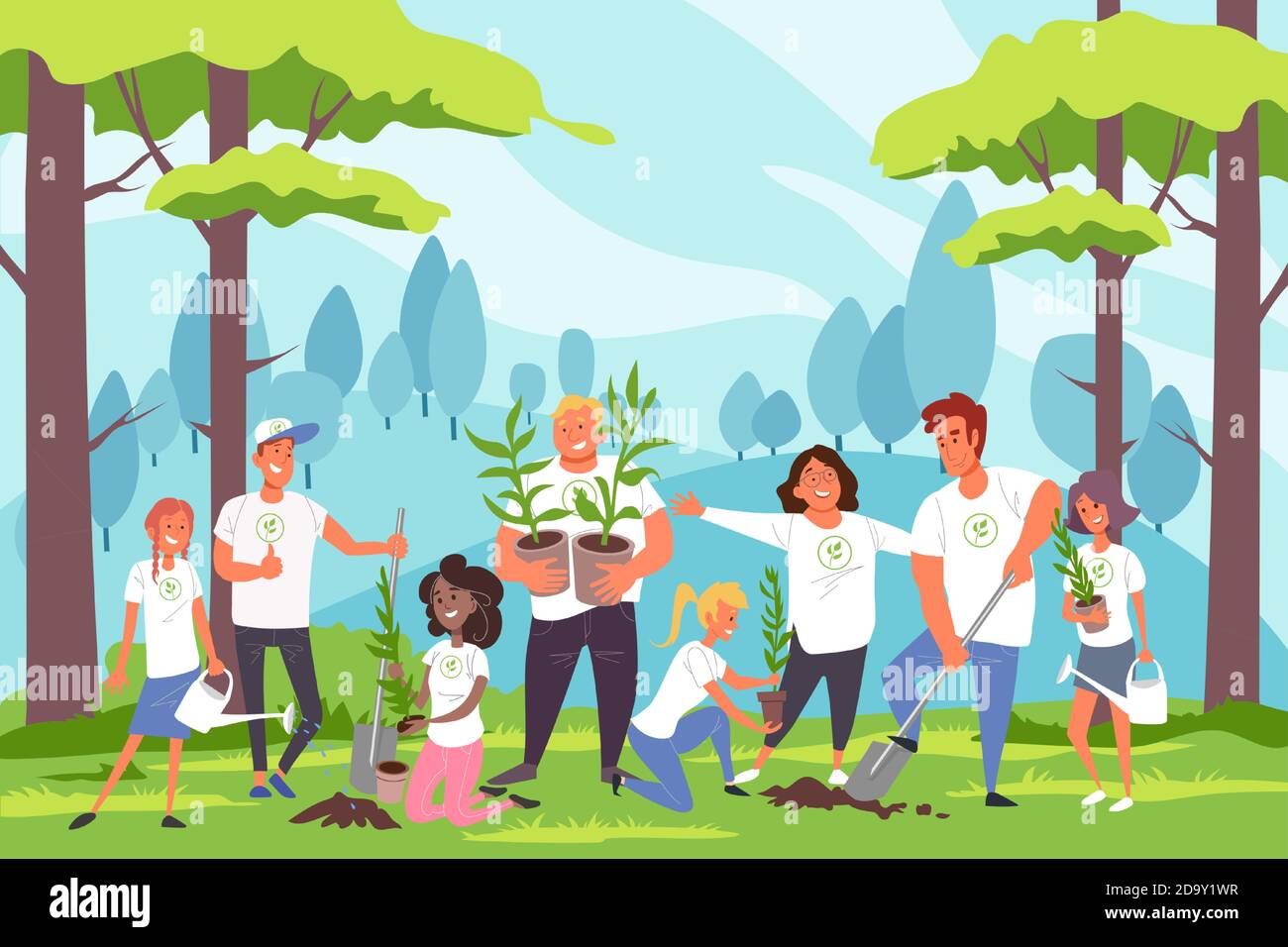 Nature, family, environmental protection, landscaping concept Stock ...