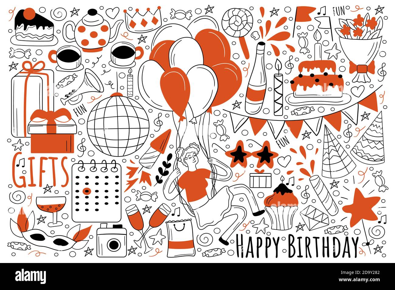 Teen birthday party not studio Cut Out Stock Images & Pictures - Alamy