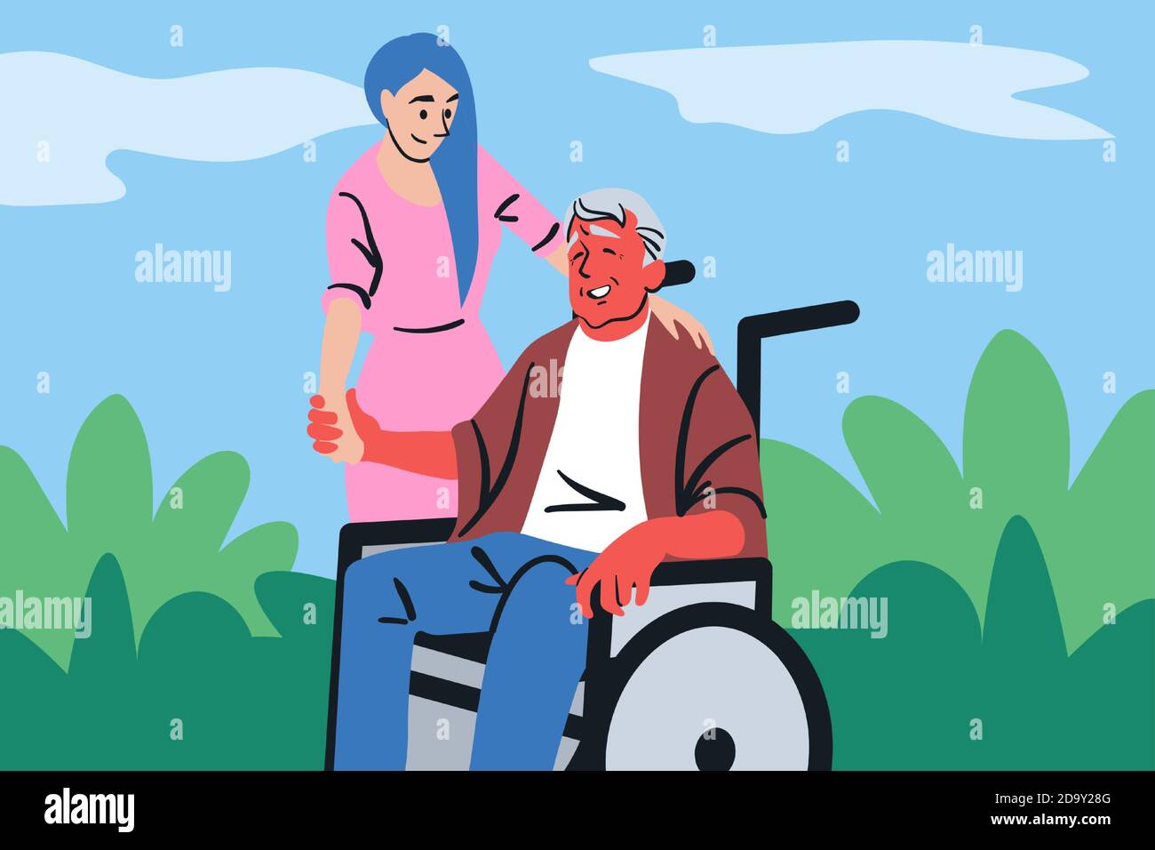 Volunteering at hospital Stock Vector Images - Alamy