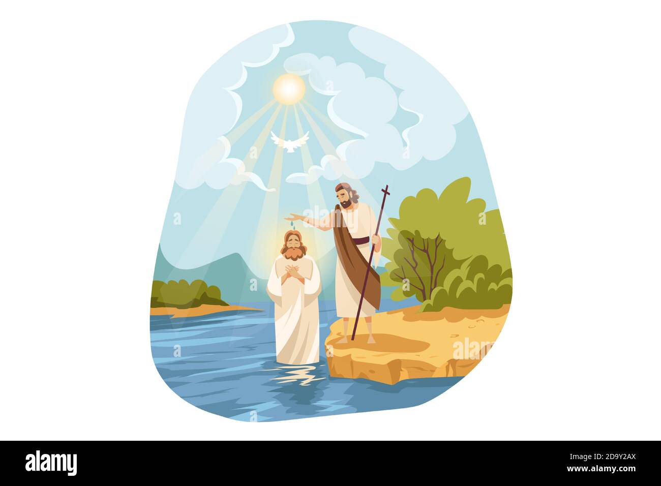Biblical scene bible man Stock Vector Images - Alamy