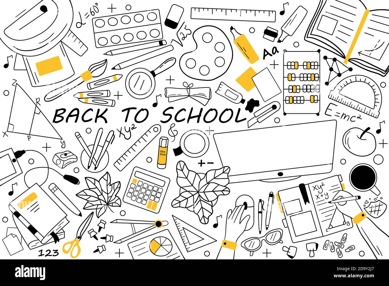 Back to school doodle set Stock Vector Image & Art - Alamy
