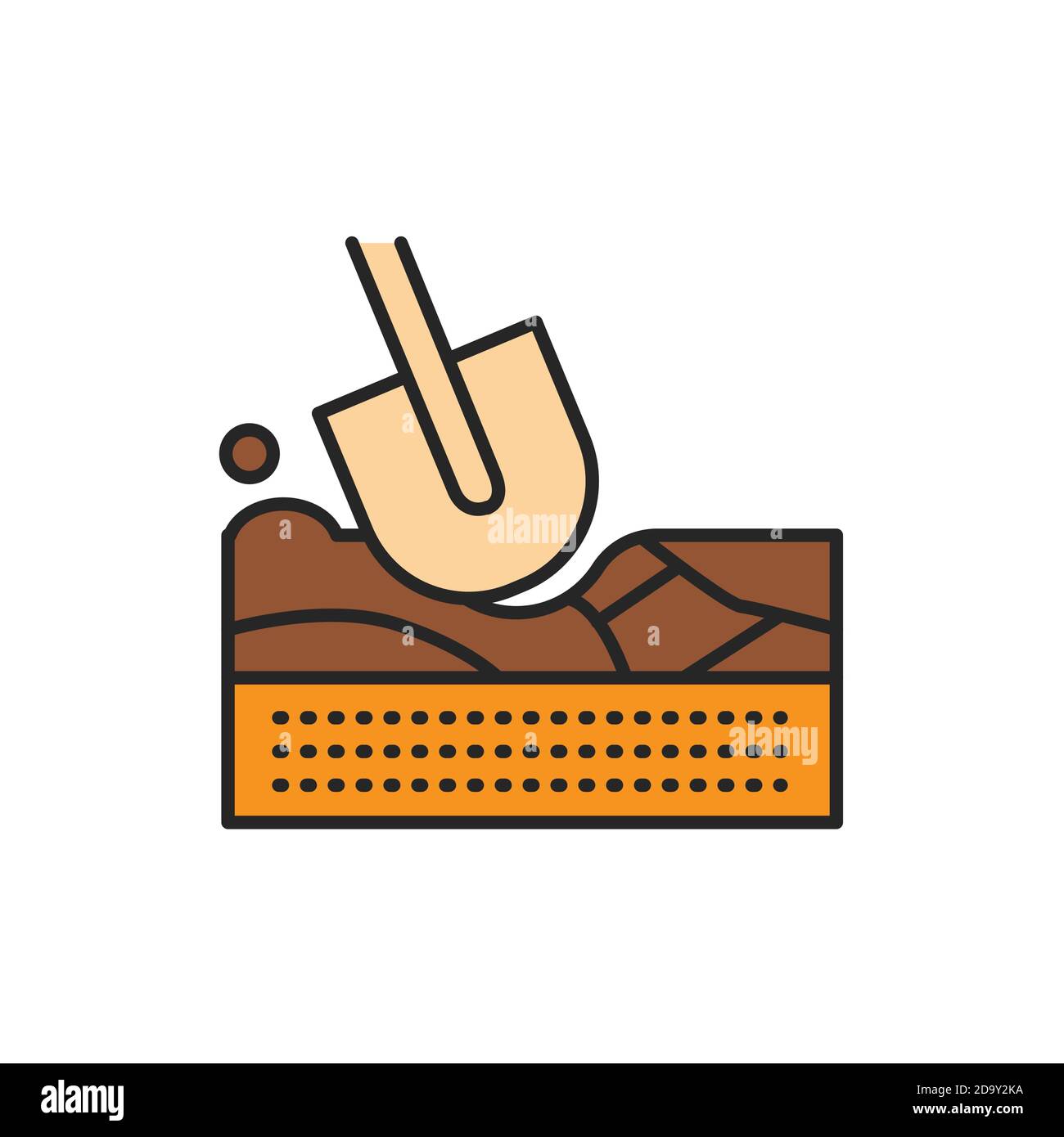 Illustration line drawing digging hi-res stock photography and images ...