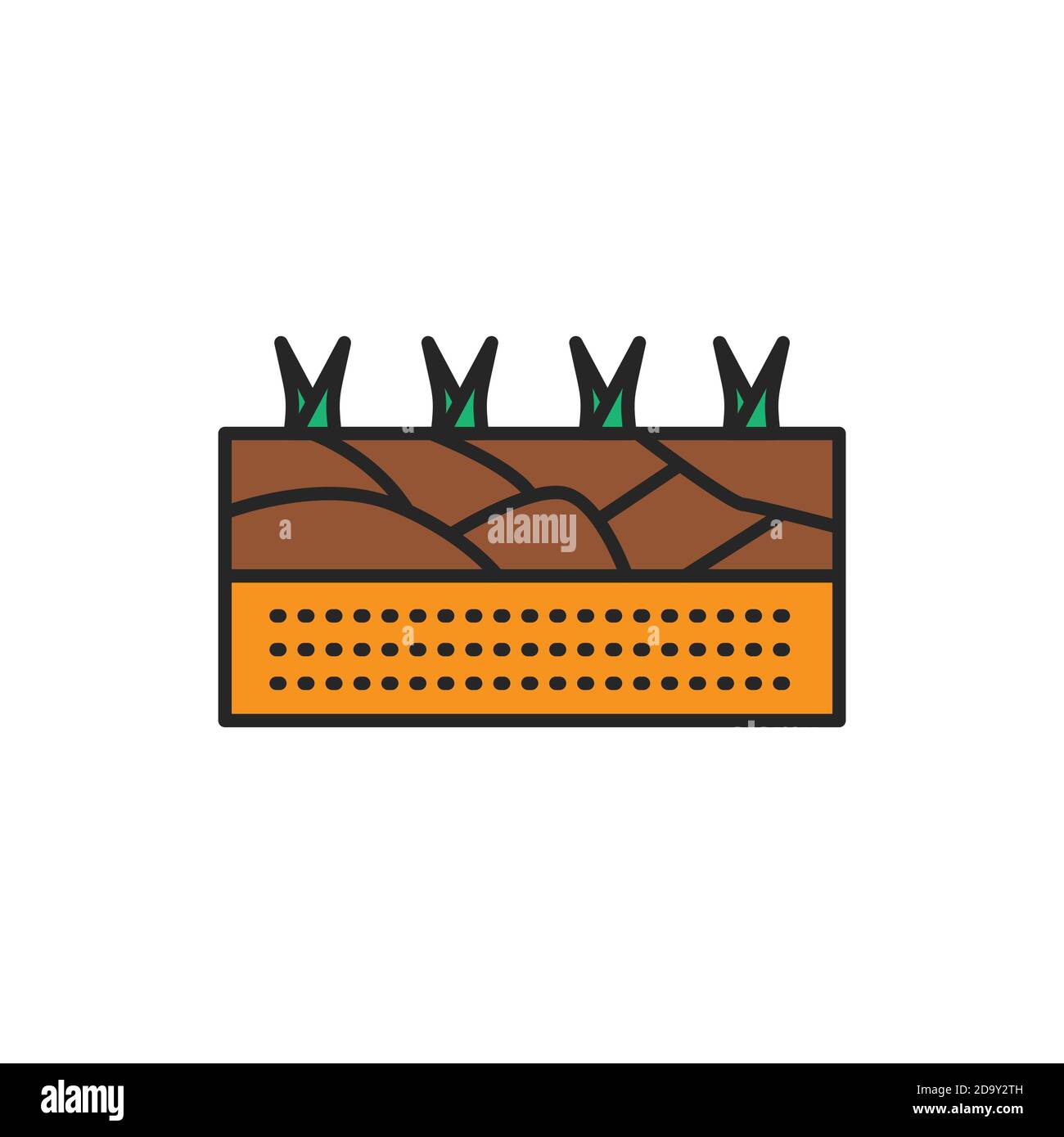 Growing plants color line icon. Pictogram for web page, mobile app ...