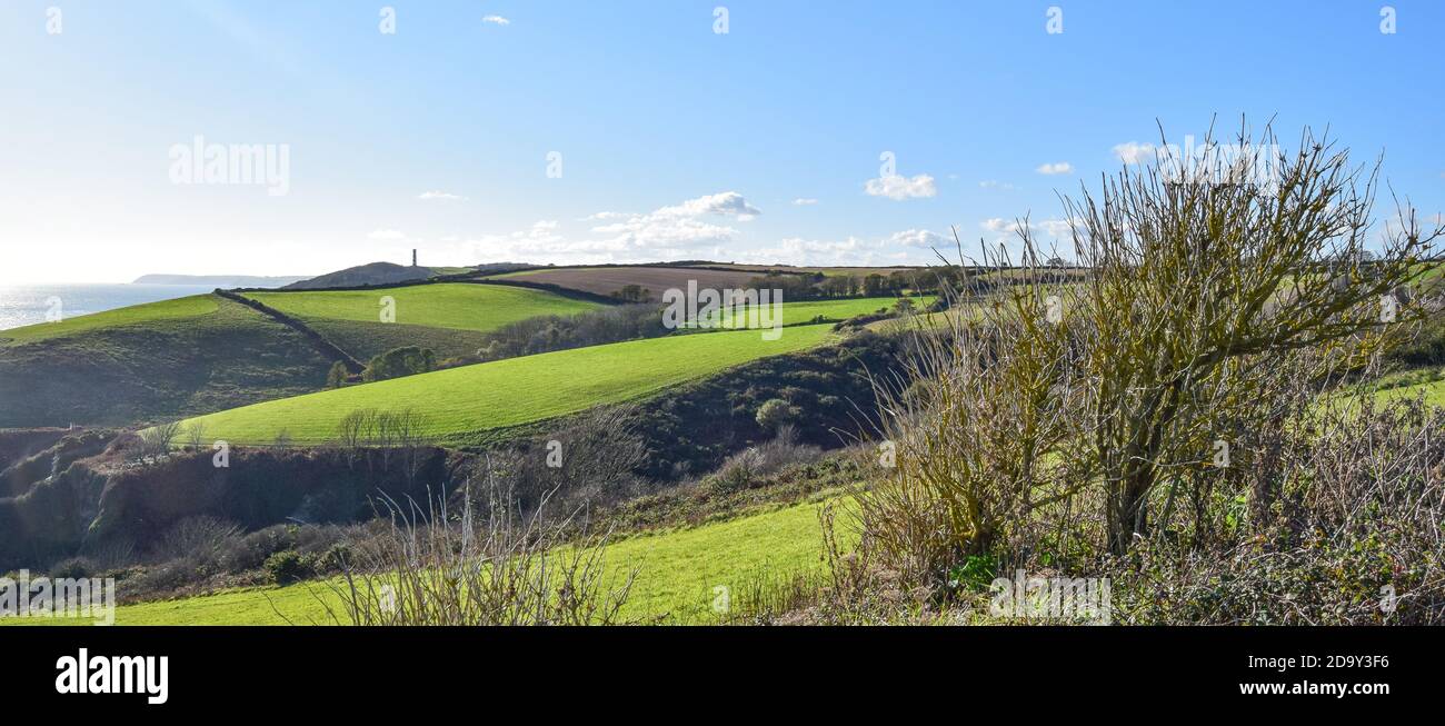 Gribben Head, Fowey 041120 Stock Photo - Alamy