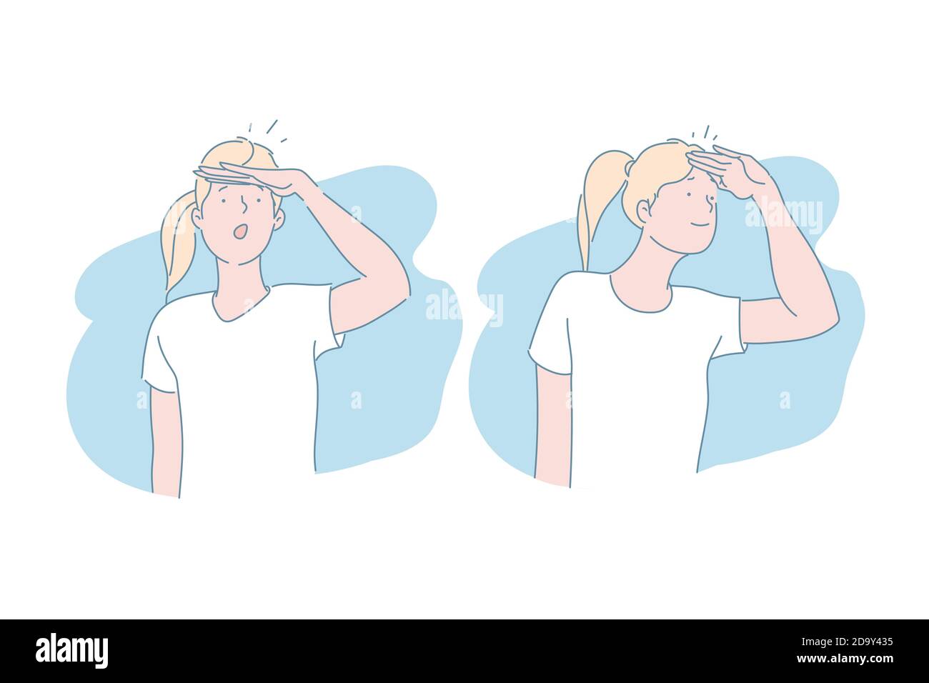 Waiting, expectation, positive emotion concept Stock Vector Image & Art ...