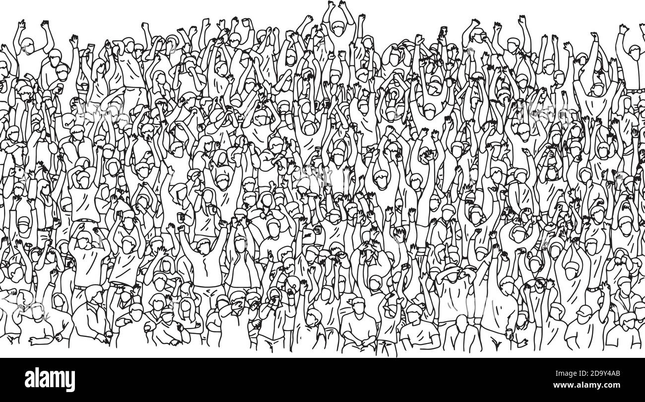 Crowd stadium concert Stock Vector Images - Alamy