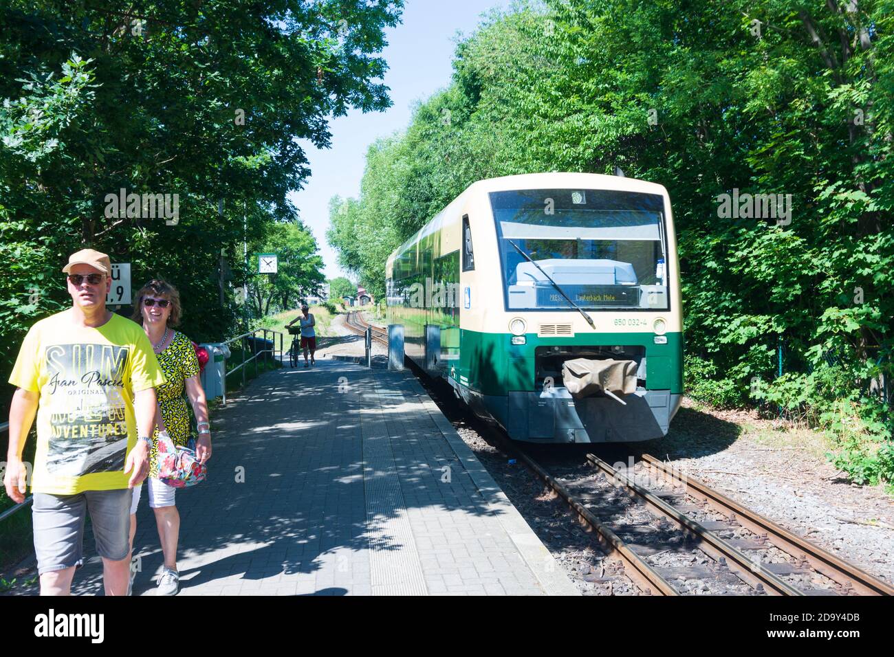 Putbus: Lauterbach Mole railway station, train, Ostsee (Baltic Sea ...
