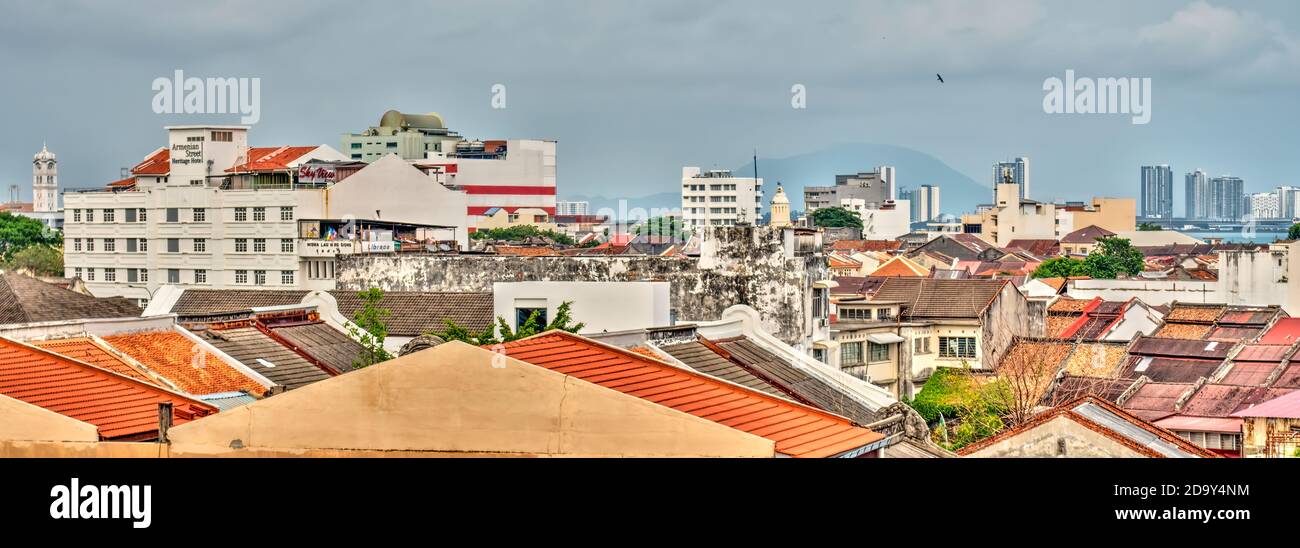 George town penang island aerial hi-res stock photography and images ...