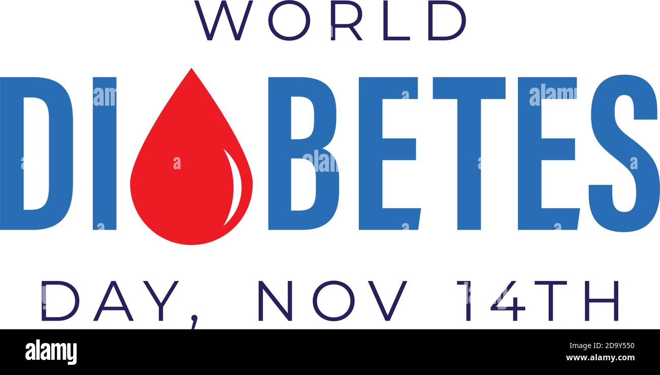 World diabetes day awareness design with blue color and red blood for ...