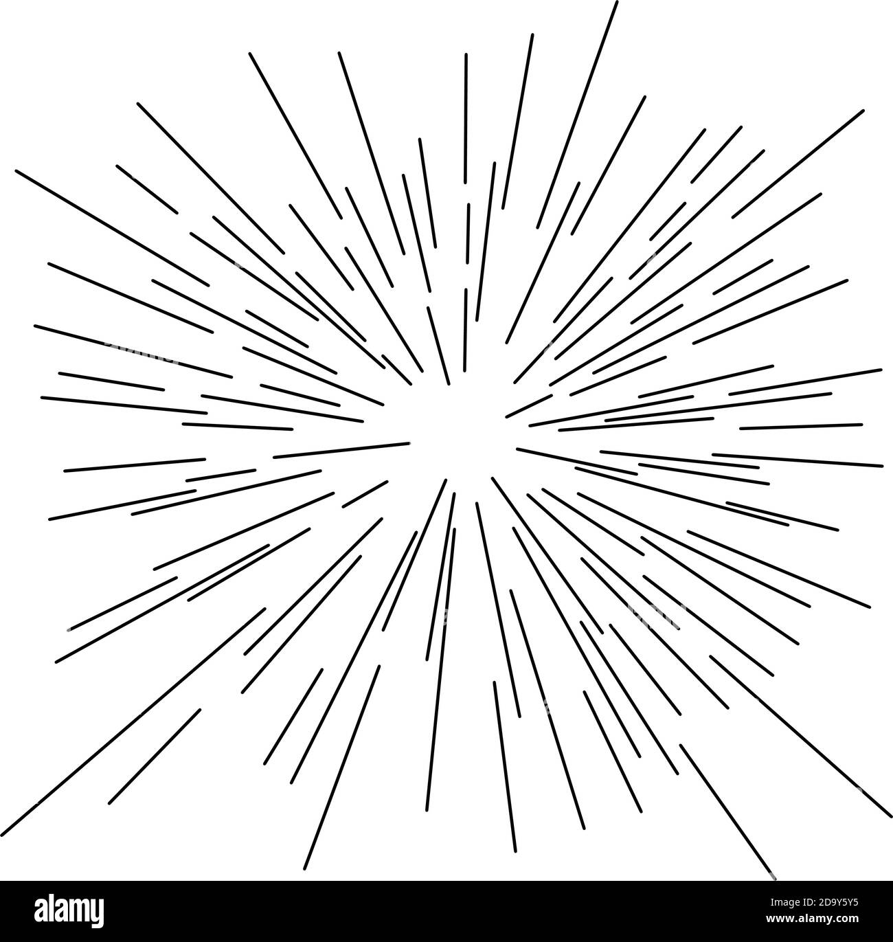 speed lines from center vector illustration sketch doodle hand drawn ...