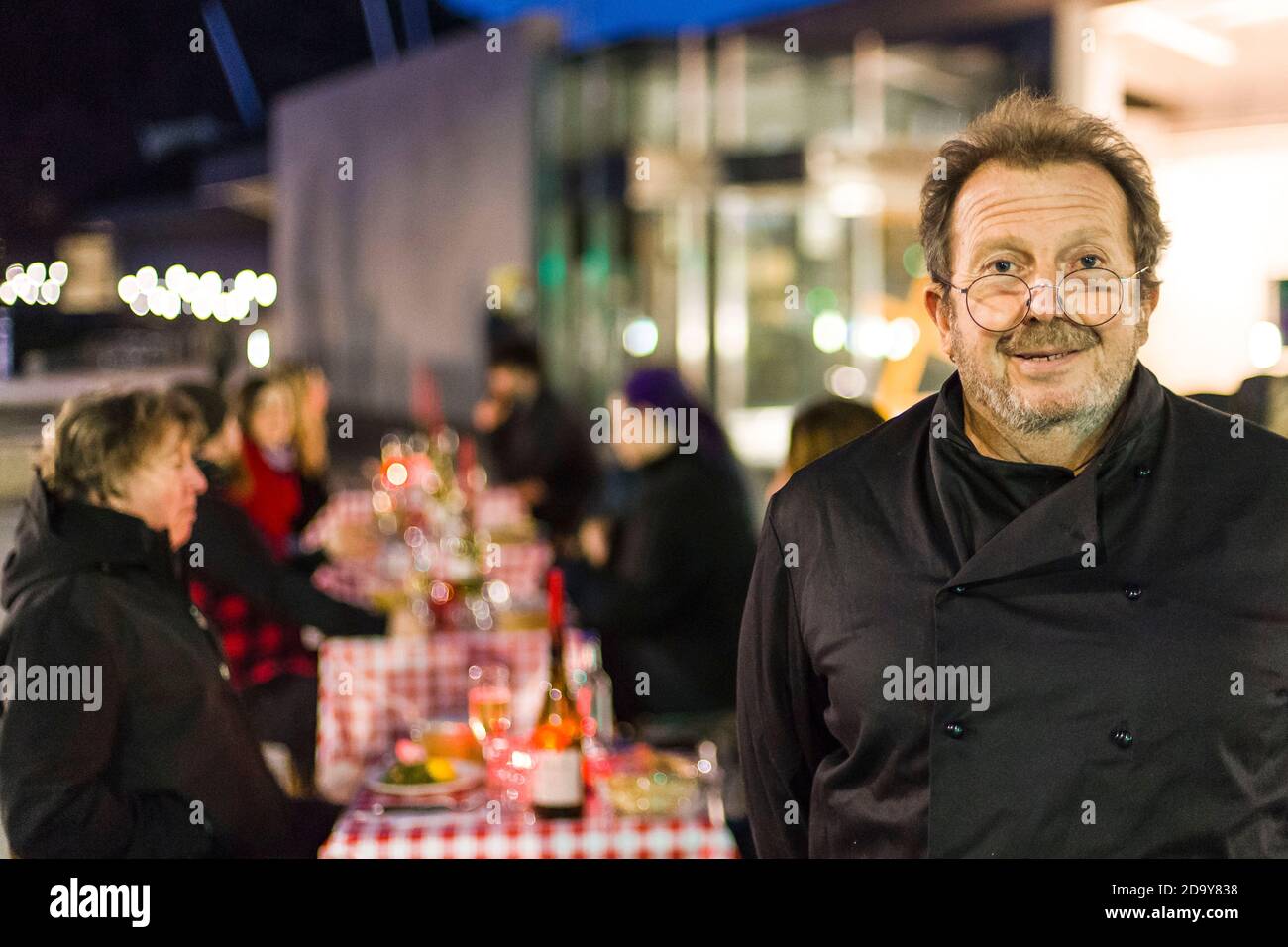 Chez Jules restaurant owner Pierre Levicky and staff serve couples a ...