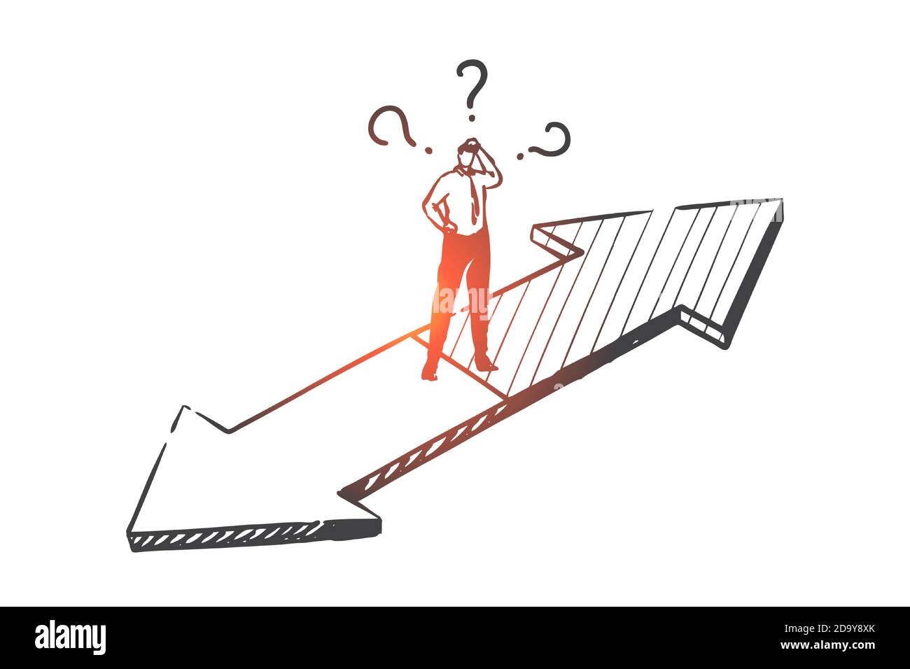 Decision making concept sketch. Hand drawn isolated vector Stock Vector ...