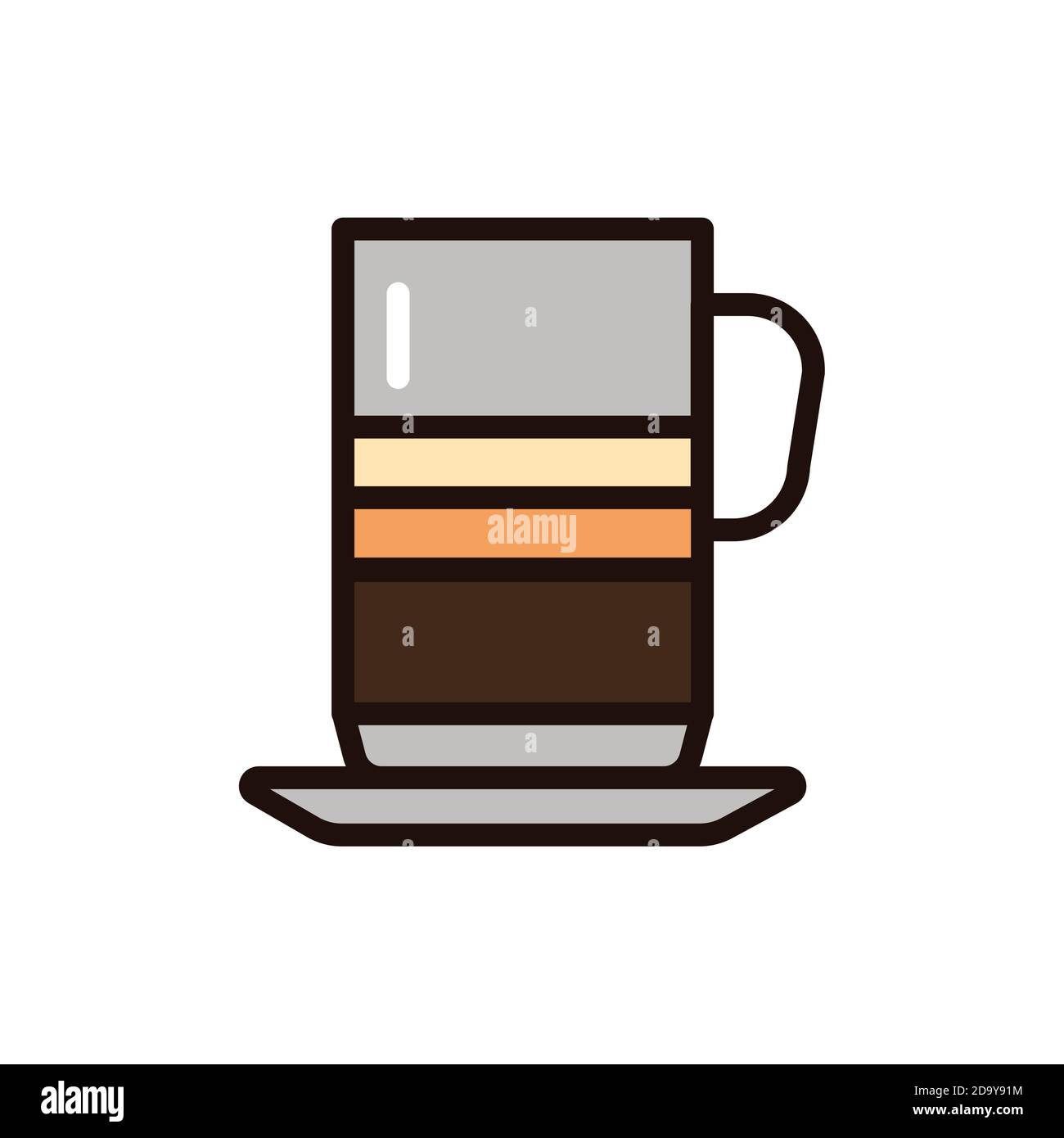 Irish coffee color line icon. Isolated vector element Stock Vector ...