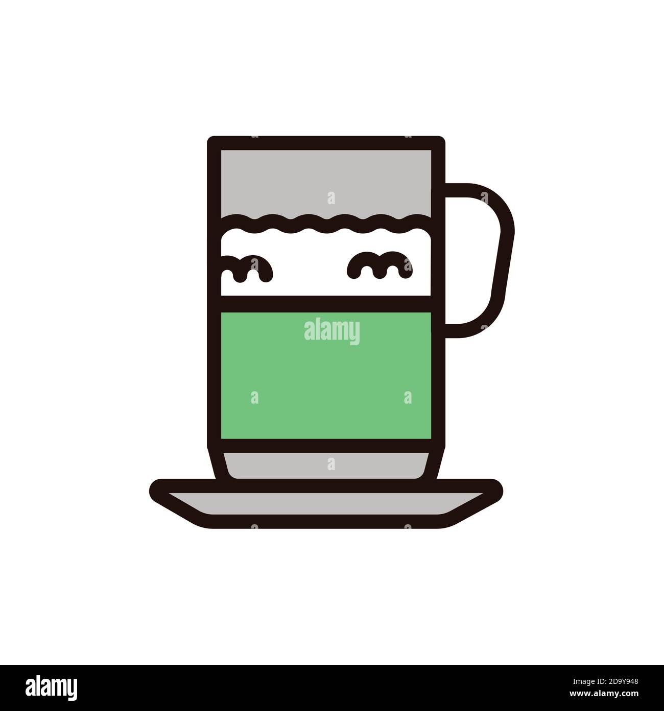 Matcha color line icon. Isolated vector element Stock Vector Image ...