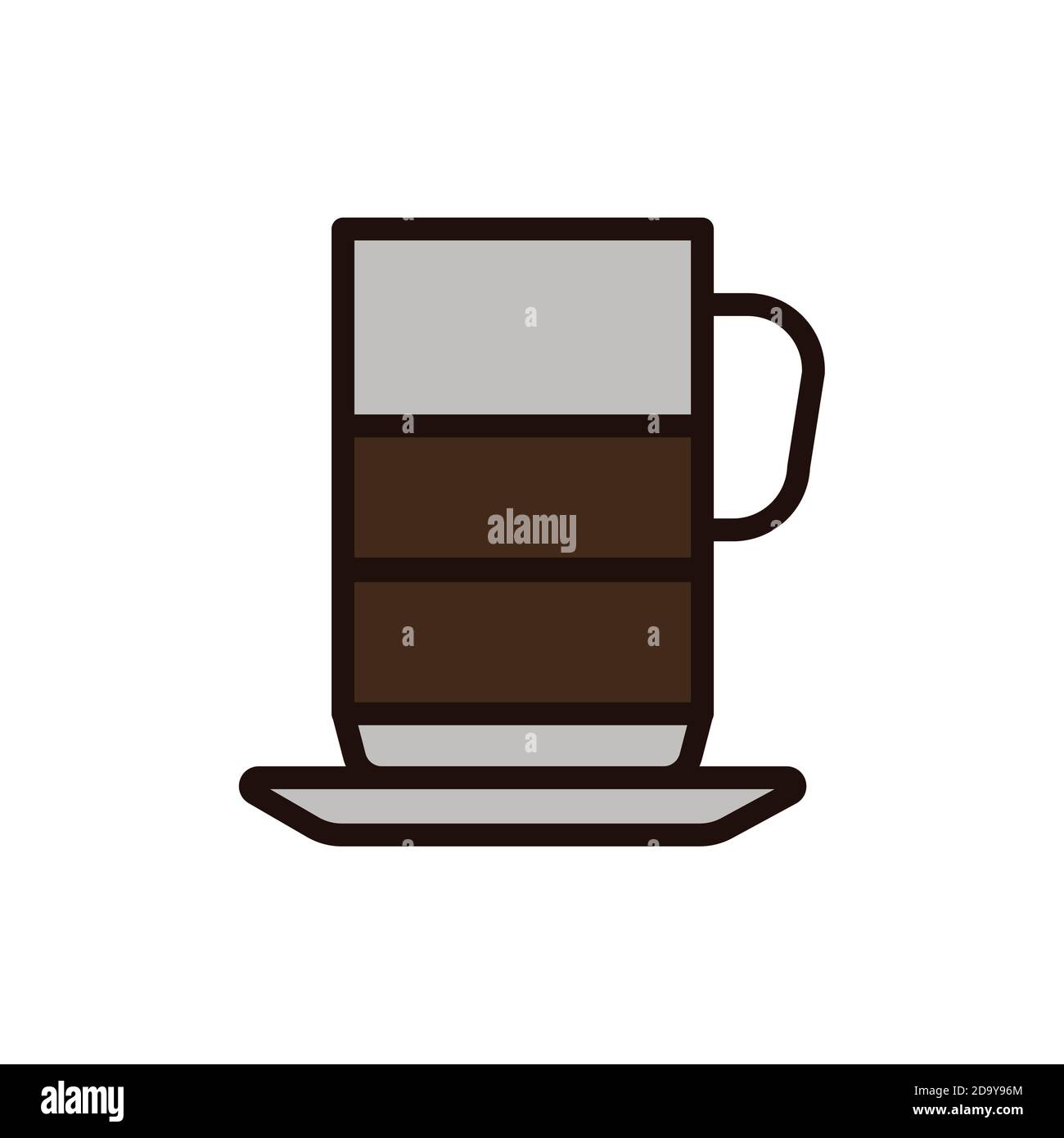 Double espresso with milk Stock Vector Images - Alamy