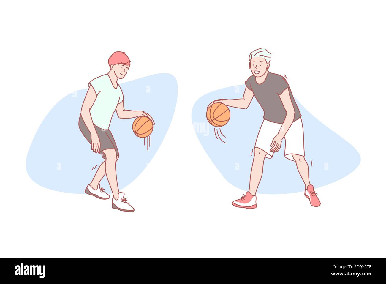 Guys play basketball set concept Stock Vector Image & Art - Alamy
