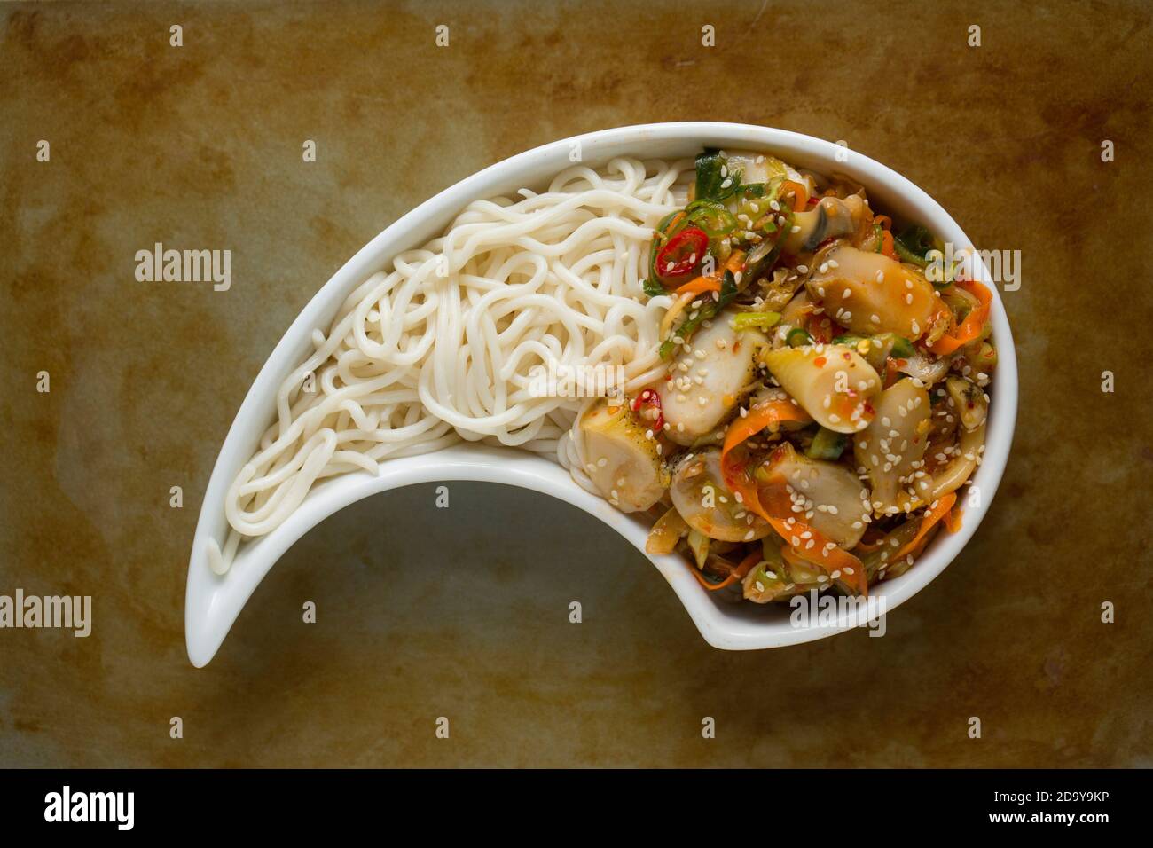 A homemade version of golbaengi muchim, which is a Korean dish for ...