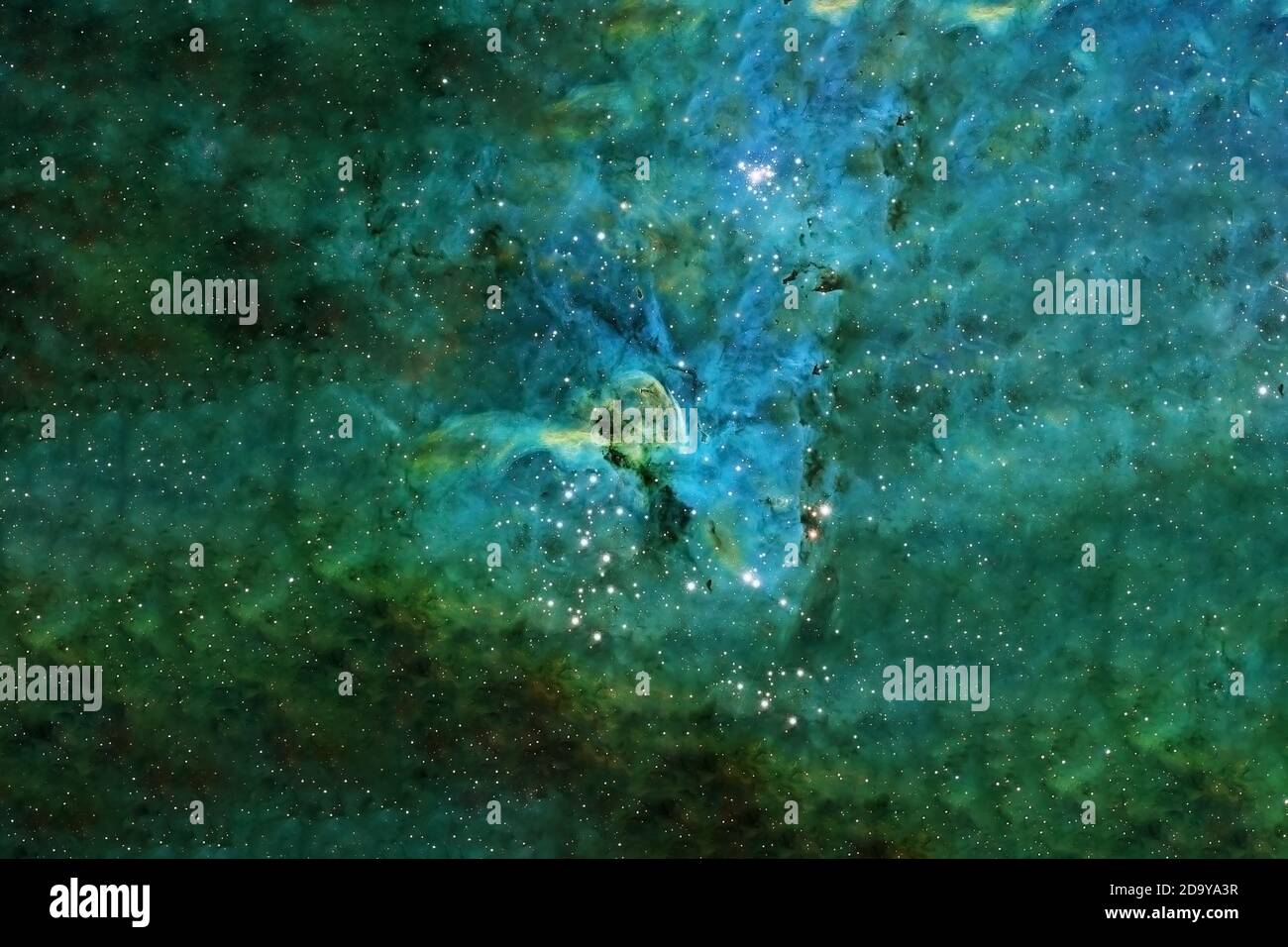 Green galaxy in deep space. Elements of this image furnished by NASA ...