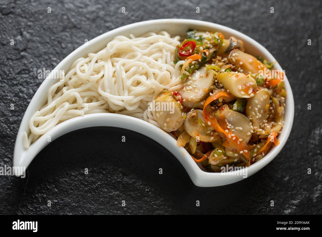 A homemade version of golbaengi muchim, which is a Korean dish for ...