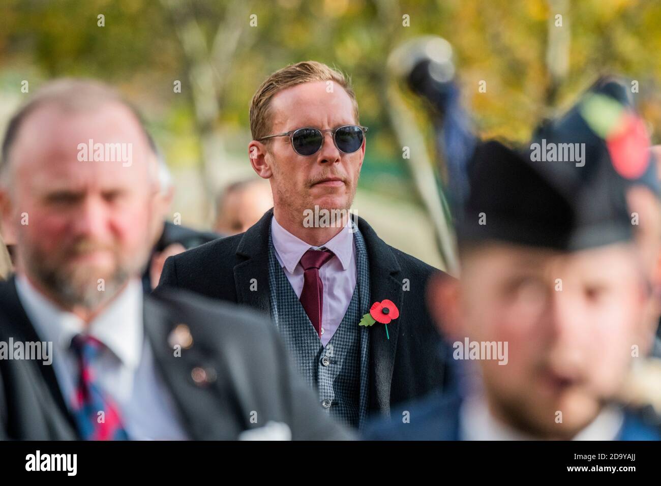 London, UK. 08th Nov, 2020. Laurence Fox, Reclaim Party leader, pays ...