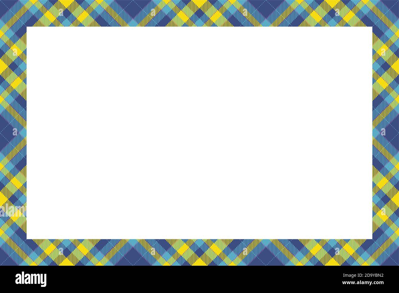 Vintage frame vector. Scottish border pattern retro style. Beauty empty ...