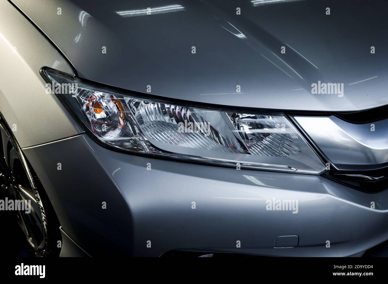 Modern details with car headlights LED Stock Photo - Alamy