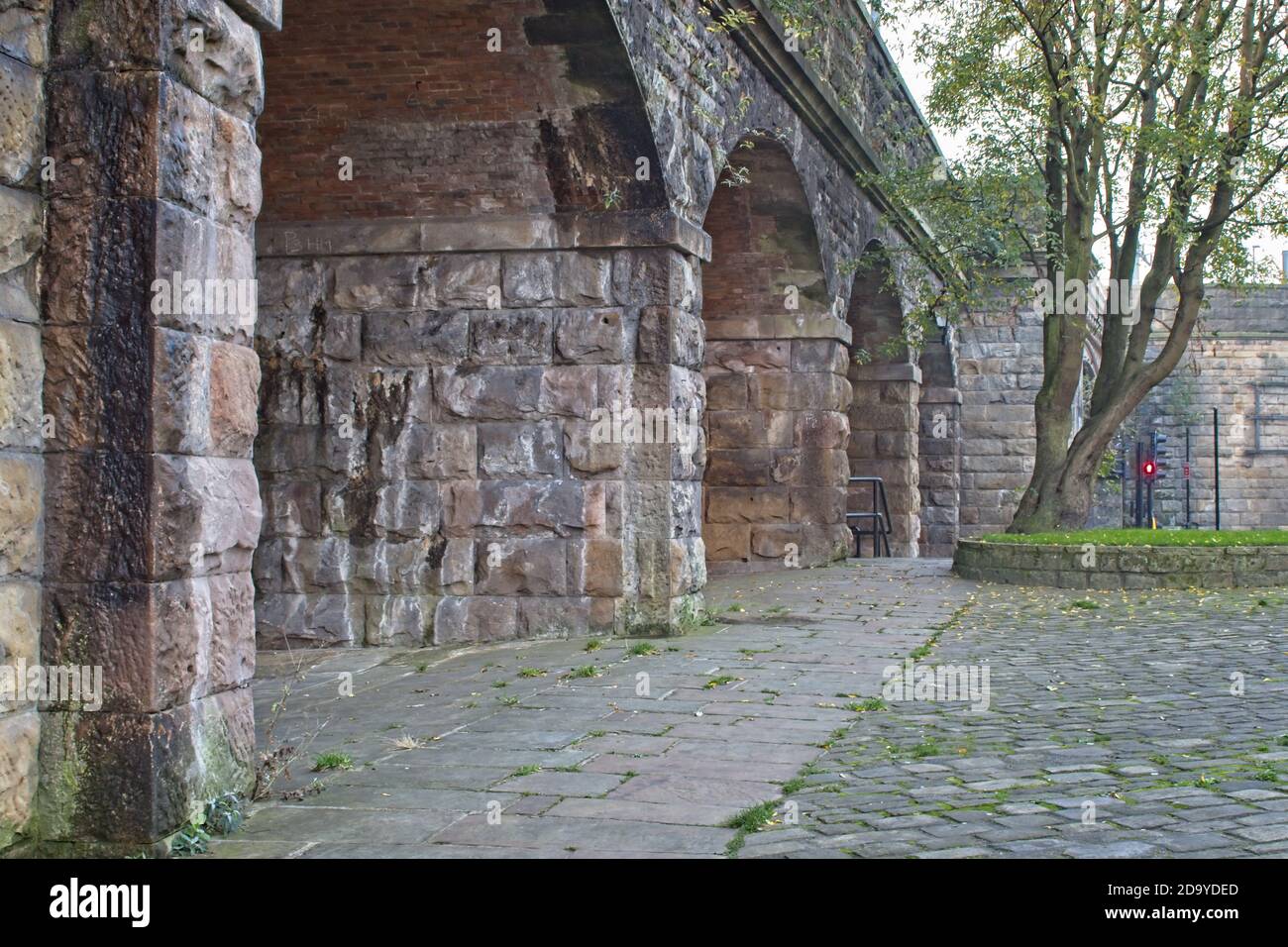 Stone built railway arches in Newcastle upn Tyne captured from The ...
