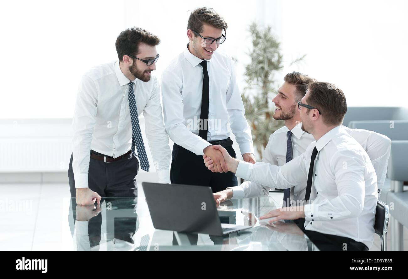 professional business team in the workplace in the office Stock Photo ...