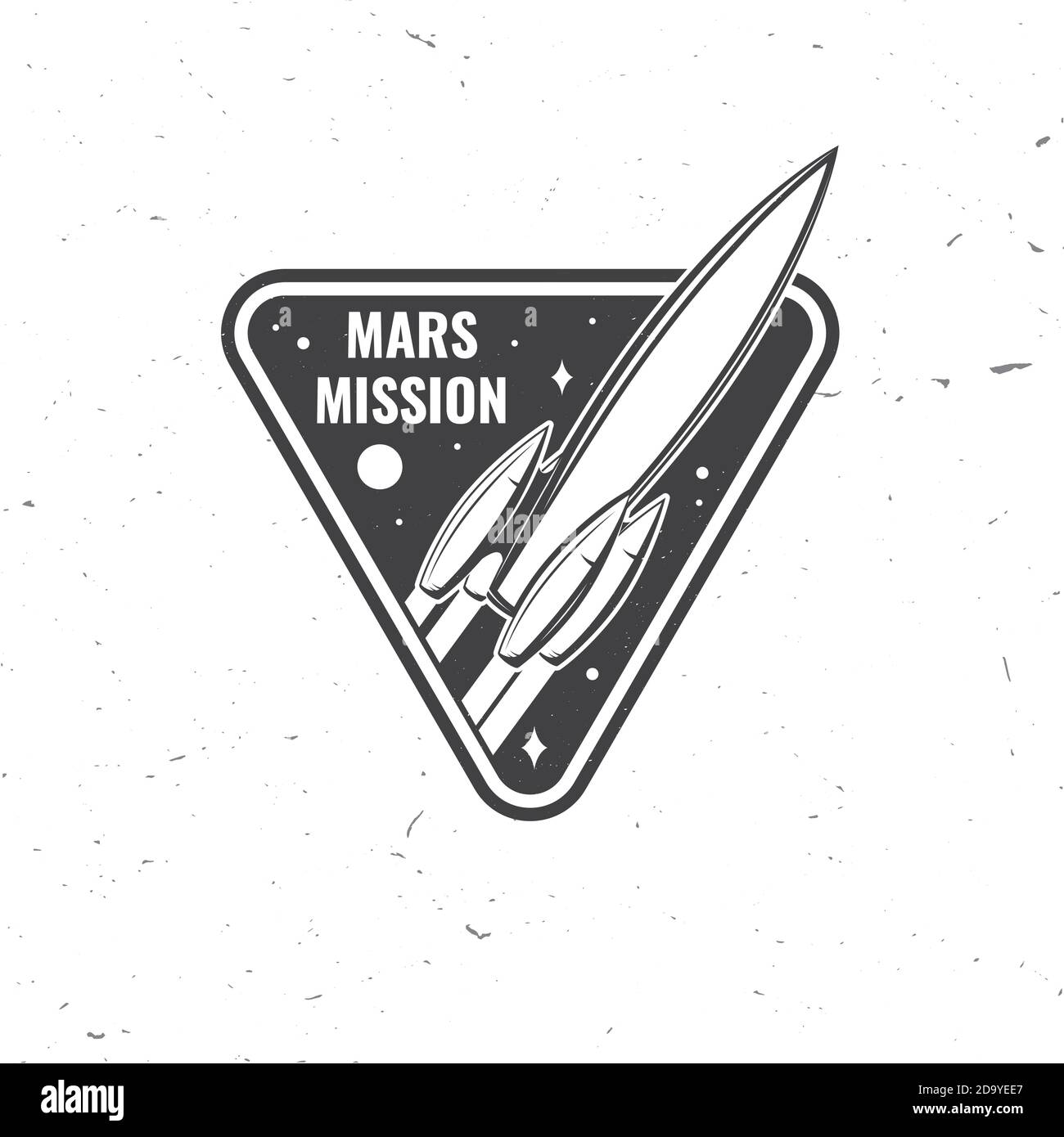 Mars mission logo, badge, patch. Vector illustration. Concept for shirt ...