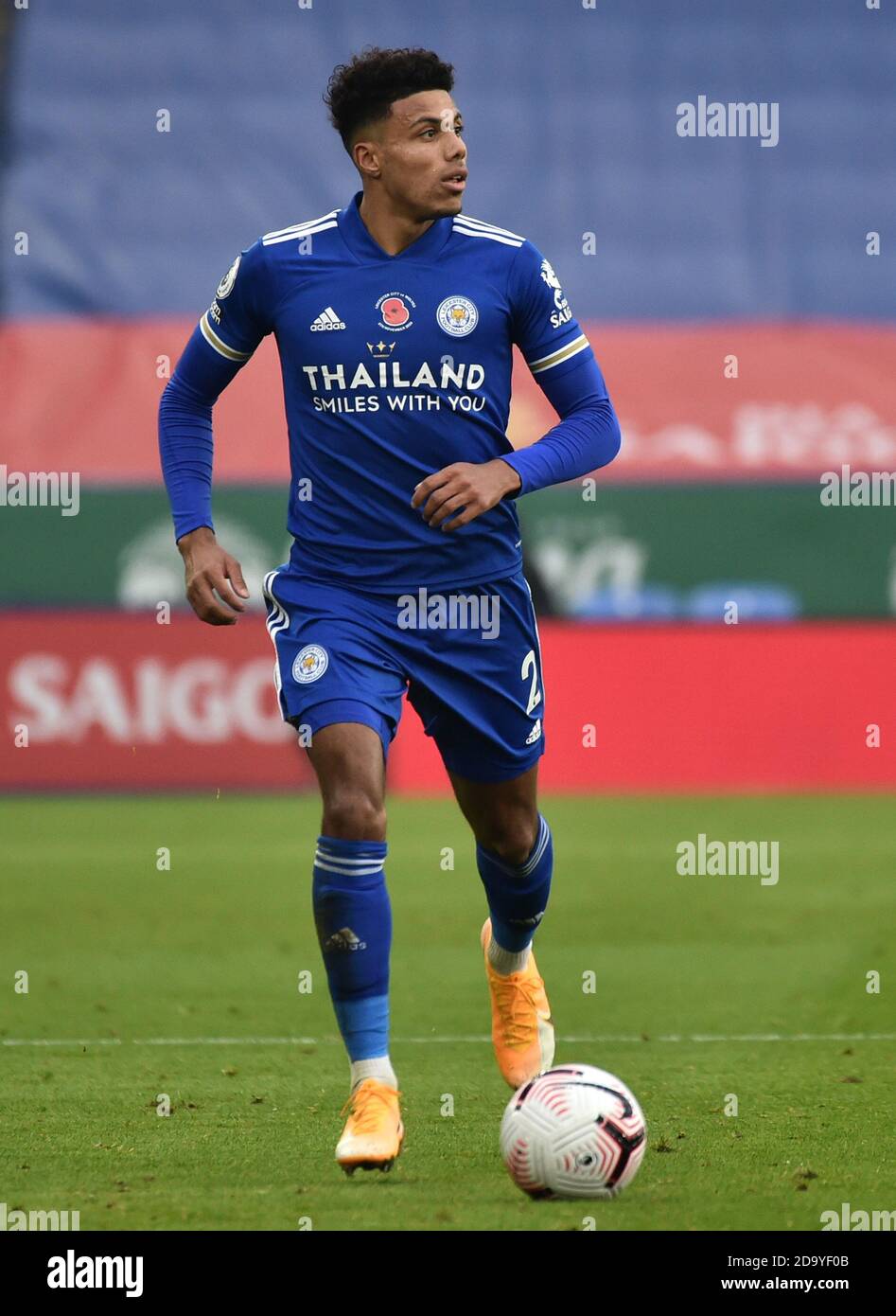 Leicester City's James Justin during the Premier League match at the ...