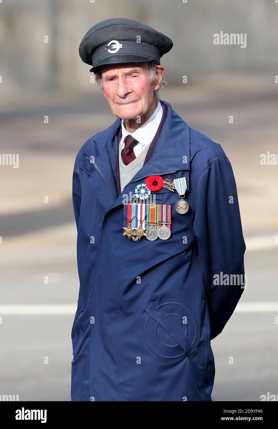 D-Day veteran John Aitchison, 96, during the National Service of ...