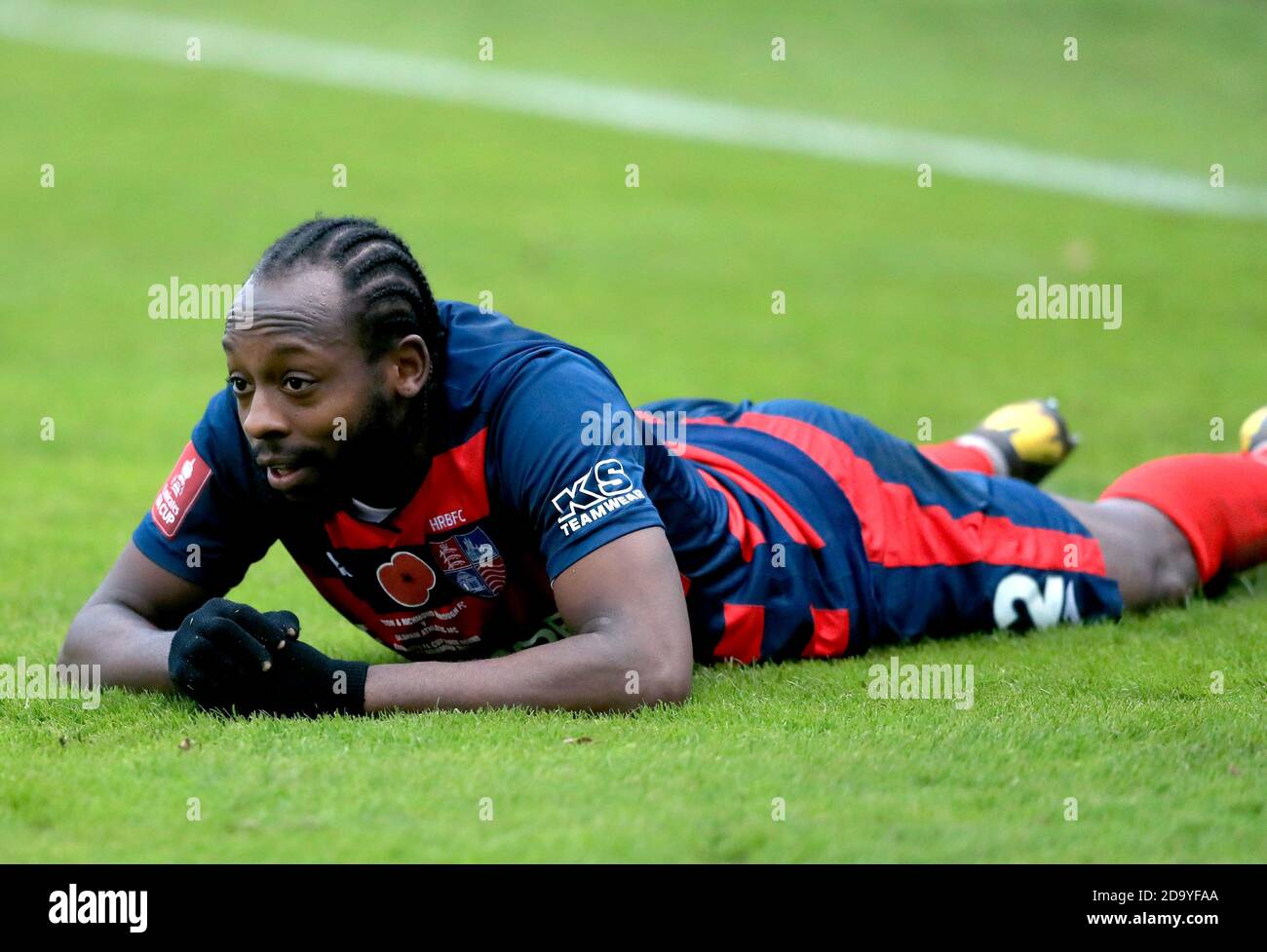 Hampton & Richmond Borough's Niko Muir during the FA Cup first round ...