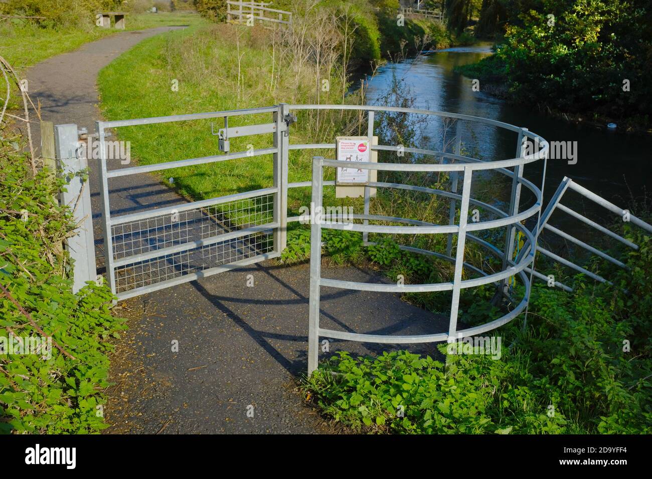 A public country gate to keep animals in the fields , England Stock ...