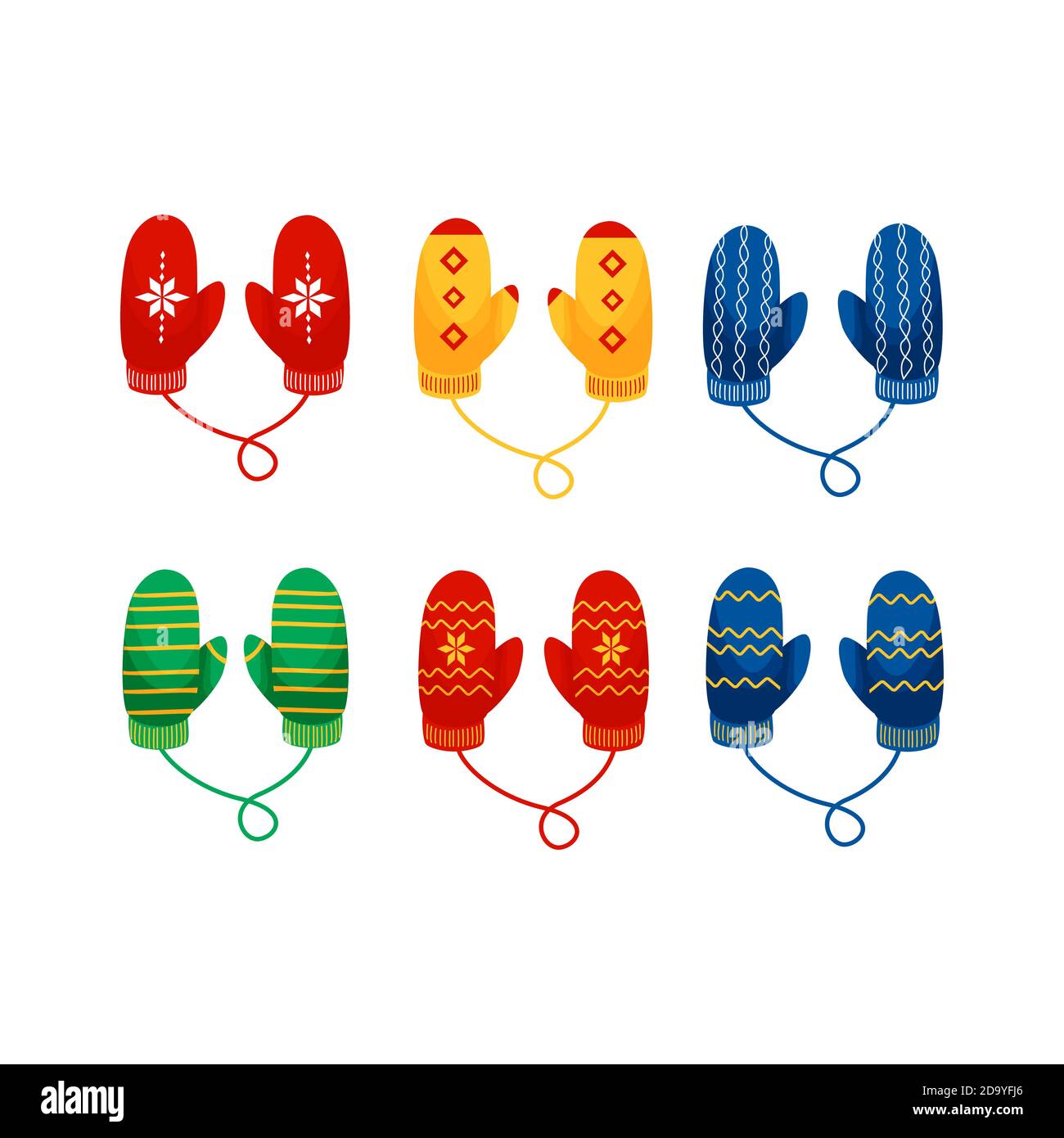 Pair warm mittens icon cartoon hi-res stock photography and images - Alamy